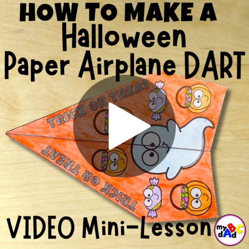 How to Make a Halloween Paper Airplane DART | VIDEO Mini-Lesson | TPT
