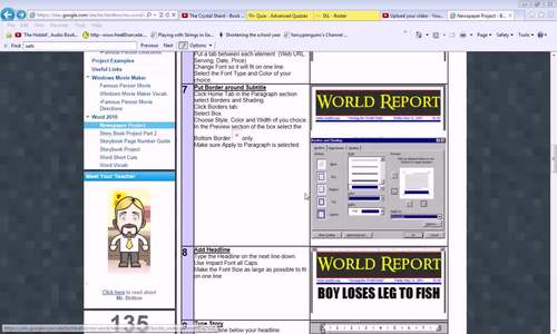 Microsoft Word 2016 Newspaper Project PBL Editable Step by Step ...