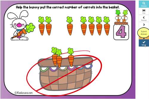 Boom Cards Distance Learning EASTER Counting To 10 by Nastaran | TpT