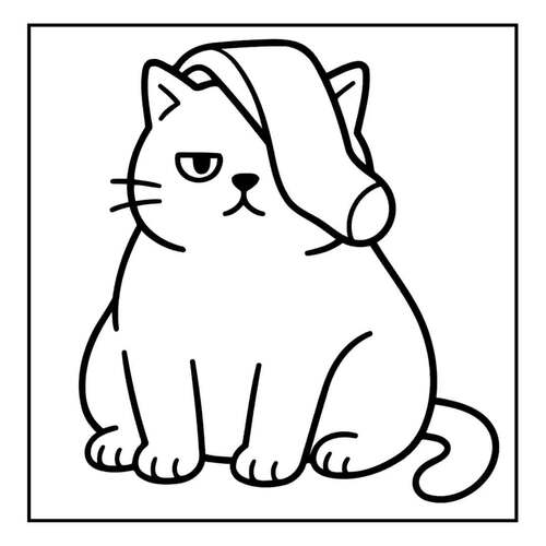 Lazy Whiskers | 45 Cute Cat Coloring Pages for Relaxation & Fun | TPT
