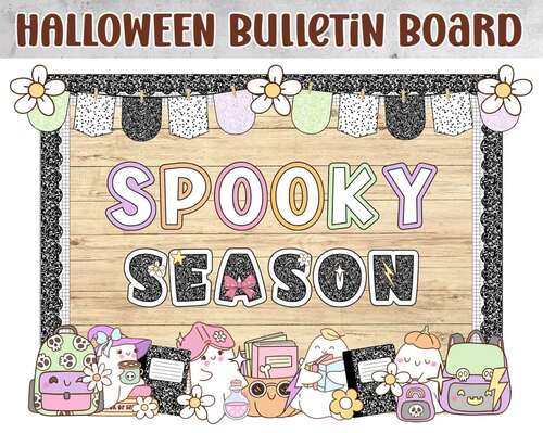 Cutesy Halloween Bulletin Board Kit | Boo Crew Door Decor | October ...