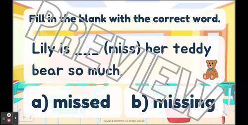 Third Grade | Verb Endings Practice: -ED, -ING | Premade Slides by PEP ...