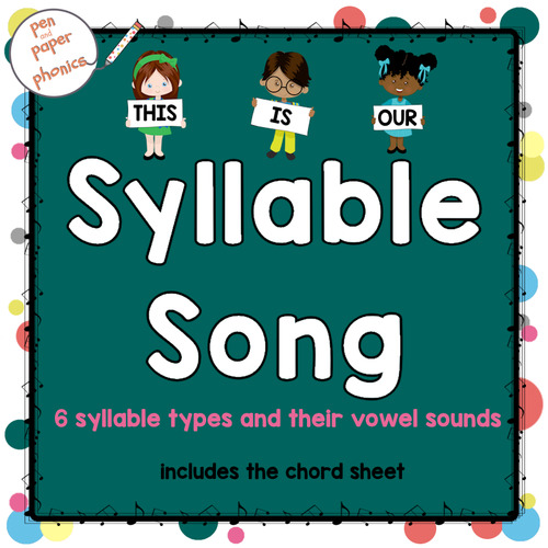6 Syllable Types Song by Pen and Paper Phonics | TPT