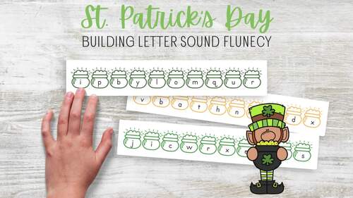 St. Patrick's Letter Sound Fluency Strips, Letter Name Practice ...