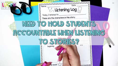 Listening Center Response Sheets K-3rd Grade | 10 Printable Options