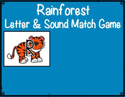 Rainforest Themed Upper & Lowercase Letter & Sound Match Game | TPT