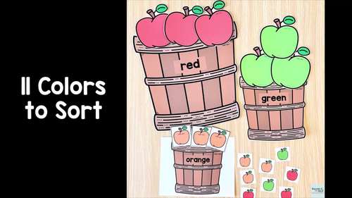Apple Orchard Color Match and Sort Printable and Digital Activities