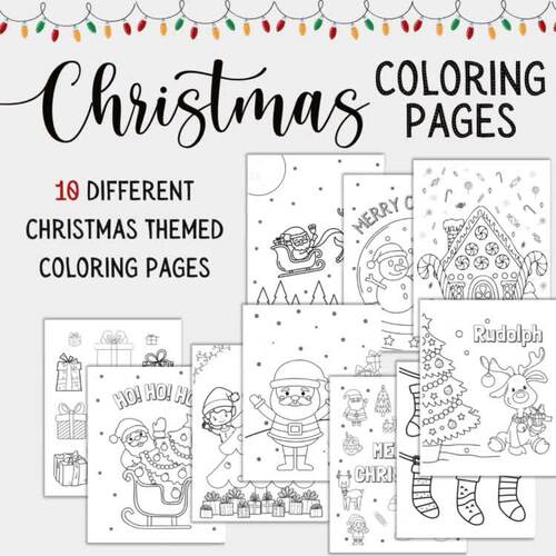 christmas themed coloring book