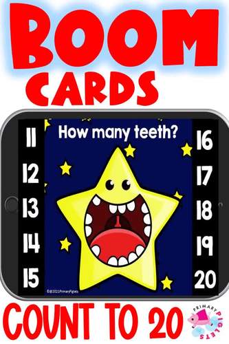 COUNTING TO 20 MATH BOOM CARDS - SPACE THEME by Primary Piglets | TPT