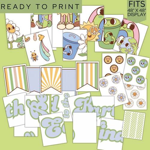 Earth Day Bulletin Board Kit, Spring Bulletin Board Ideas by Four Gems ...
