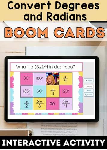 Degrees & Radians Conversion | Mystery Picture Digital Task Cards ...