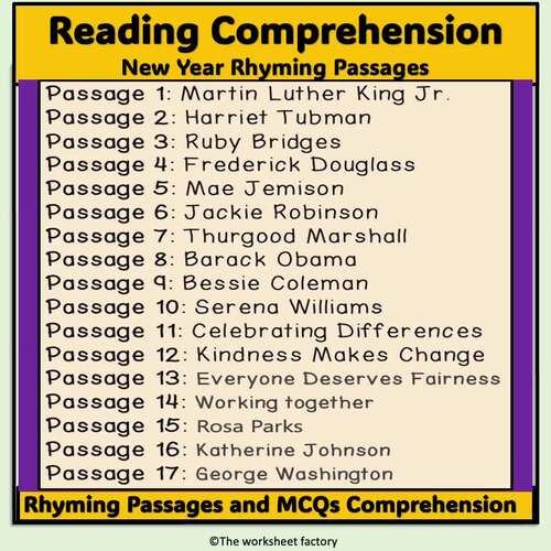 Black History Month Rhyming Poems & Reading Comprehension | K–2 Fluency ...