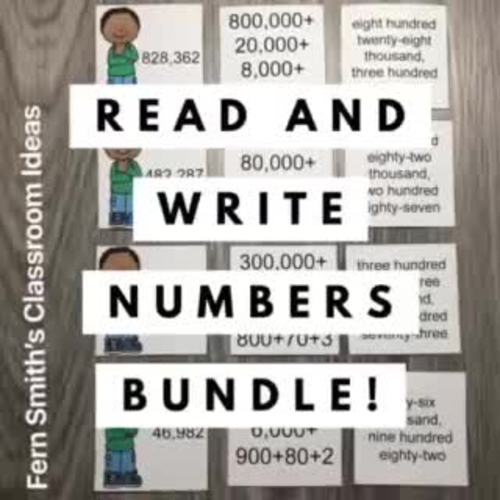 Read and Write Numbers Bundle by Fern Smith's Classroom Ideas | TpT