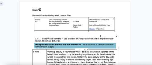 Demand Practice Gallery Walk | Supply and Demand | High School Economics