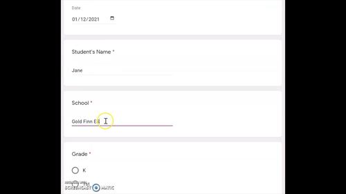 Teacher Data Collection Form for Deaf and Hard of Hearing Students