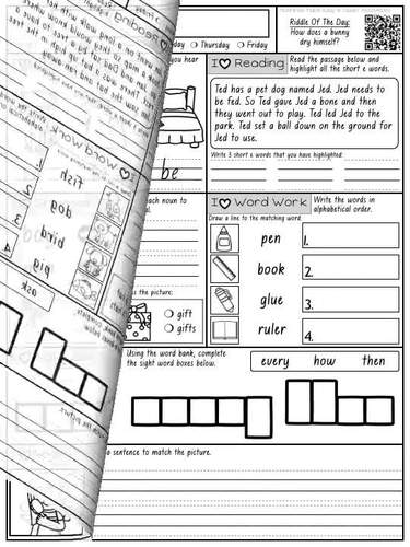 Mornings Made Easy Set Four! First Grade Morning Work in NSW Foundation ...