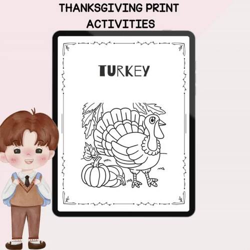 Thanksgiving activity worksheets for kindergarten prek 1 gred ...