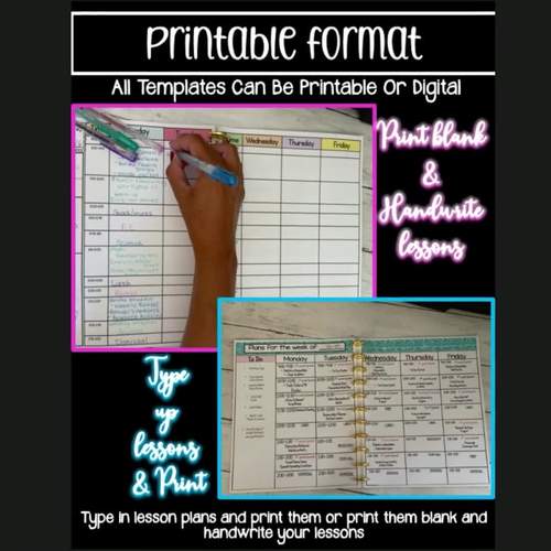 Teacher Planner | EDITABLE Digital & Printable Binder | Custom Design ...