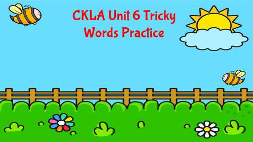 CKLA Kindergarten Skills Unit 9 Tricky Word Digital Activity | TPT