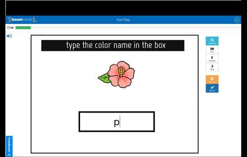 Type the Color Name-Summer Tropical Themed Objects Boom Cards™ | TPT