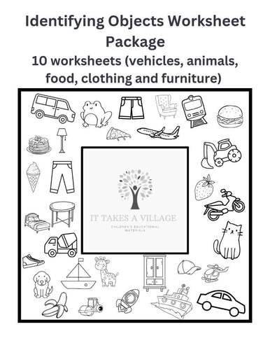 Identifying objects worksheets by It Takes a Village - Educational Products