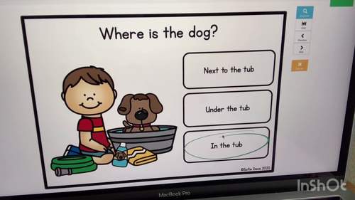 Preposition Boom Cards For Distance Learning by Where I AUT-a Be