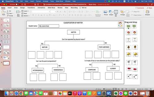 CLASSIFICATION OF MATTER WORKSHEET (PRINT AND DIGITAL) by ...