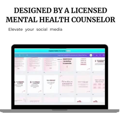4:5 Instagram Carousel Editable Canva Social Media Templates Therapist ...