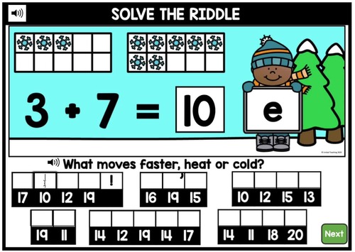 Addition Math Riddle Boom Cards (Distance Learning) by United Teaching