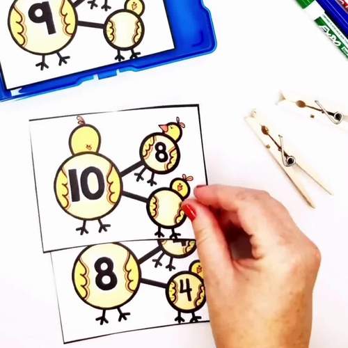Kindergarten Early Finisher Spring Activity Task Cards for April