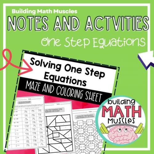 Solving One Step Equations Maze and Coloring Sheet (Multiply/Divide only)
