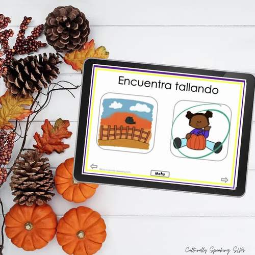 Acciones de Otoño Boom Cards™ by Culturally Speaking SLPs | TPT