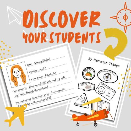 Student Passport; Getting to Know You Activity with Spanish Options