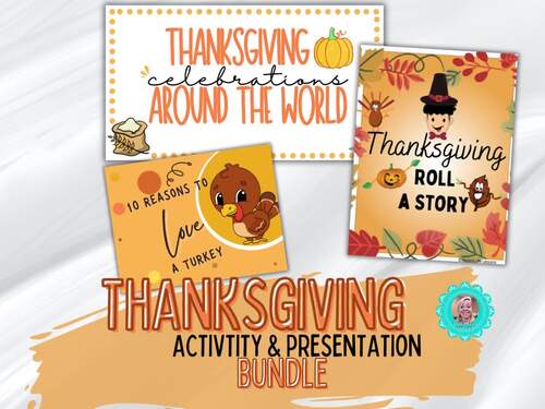 Thanksgiving Bundle Presentation, Slide Show, Activity, Holiday traditions