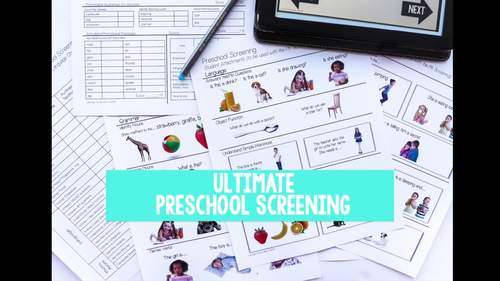 Screening Toolkit for Preschool {Speech and Language} English Version
