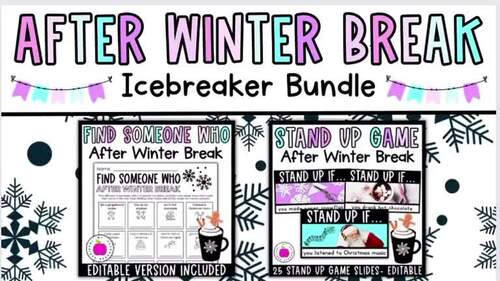 After Winter Break Activity and Game Bundle by KJ Inspired Resources