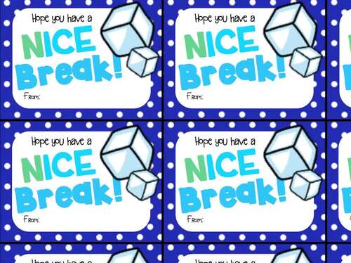Ice Breakers Gum (Candy) Winter Holiday (Christmas) Treat Tag | TPT