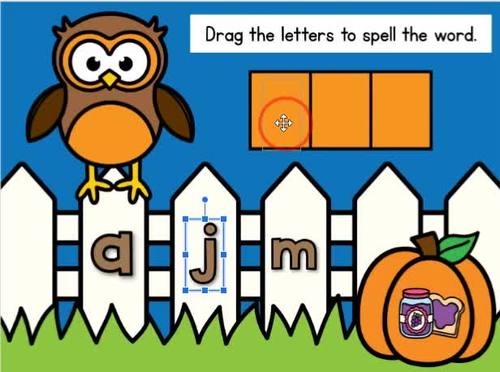 Fall Short A CVC Words for Google Slides™ & PowerPoint™ by Play All Day