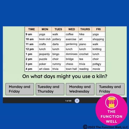 Using Activity Schedules - Visual Supports - Adult Memory - IADLs ...