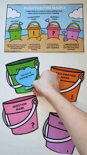 Punctuation Marks LOW PREP Sorting Activity by Ladybird's Learning Garden