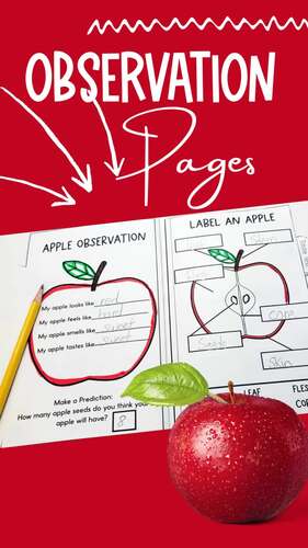 Apple Investigation Journal | Fall Science and Math Activities | TPT