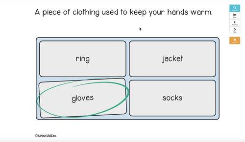 Identifying the Described Object or Locations in ADLs Speech Boom Cards™