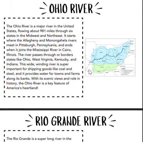 Physical Features of the US Gallery Walk United States Reading Stations ...