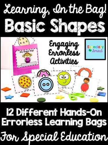Errorless Learning Shapes Worksheets for Special Education & preschool