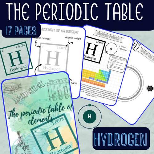 Hydrogen - The Periodic Table - Lesson Reading Activity Worksheets