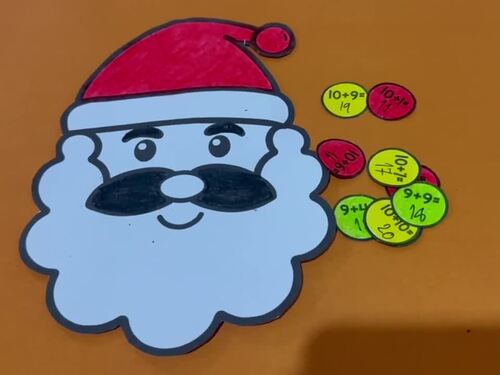 Santa Addition Math Craft | | Santa Addition to 20 Math Craft by Kidzvilly