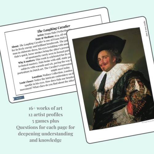 Baroque Artist Study Deck | Printable Art History Flashcards for ...