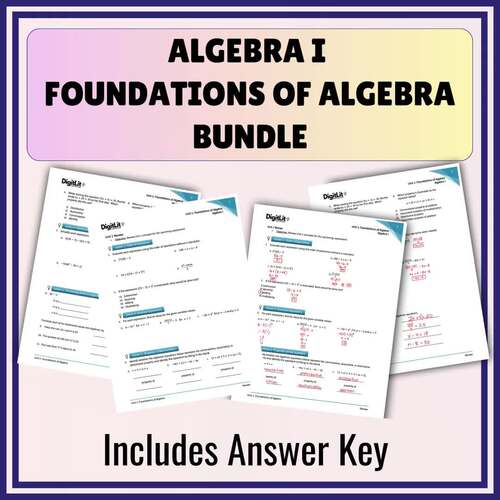 Algebra I Foundations of Algebra Bundle (Unit 1) by DigitLit Math
