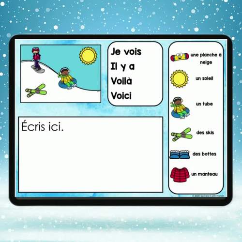 French Winter Writing Activities | Les activités d'écriture d'hiver
