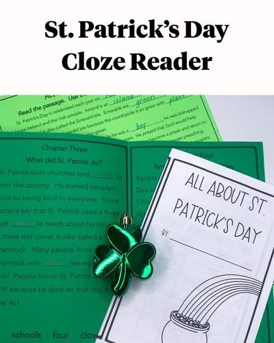 St Patricks Day Reading Comprehension with Cloze Reading Passage